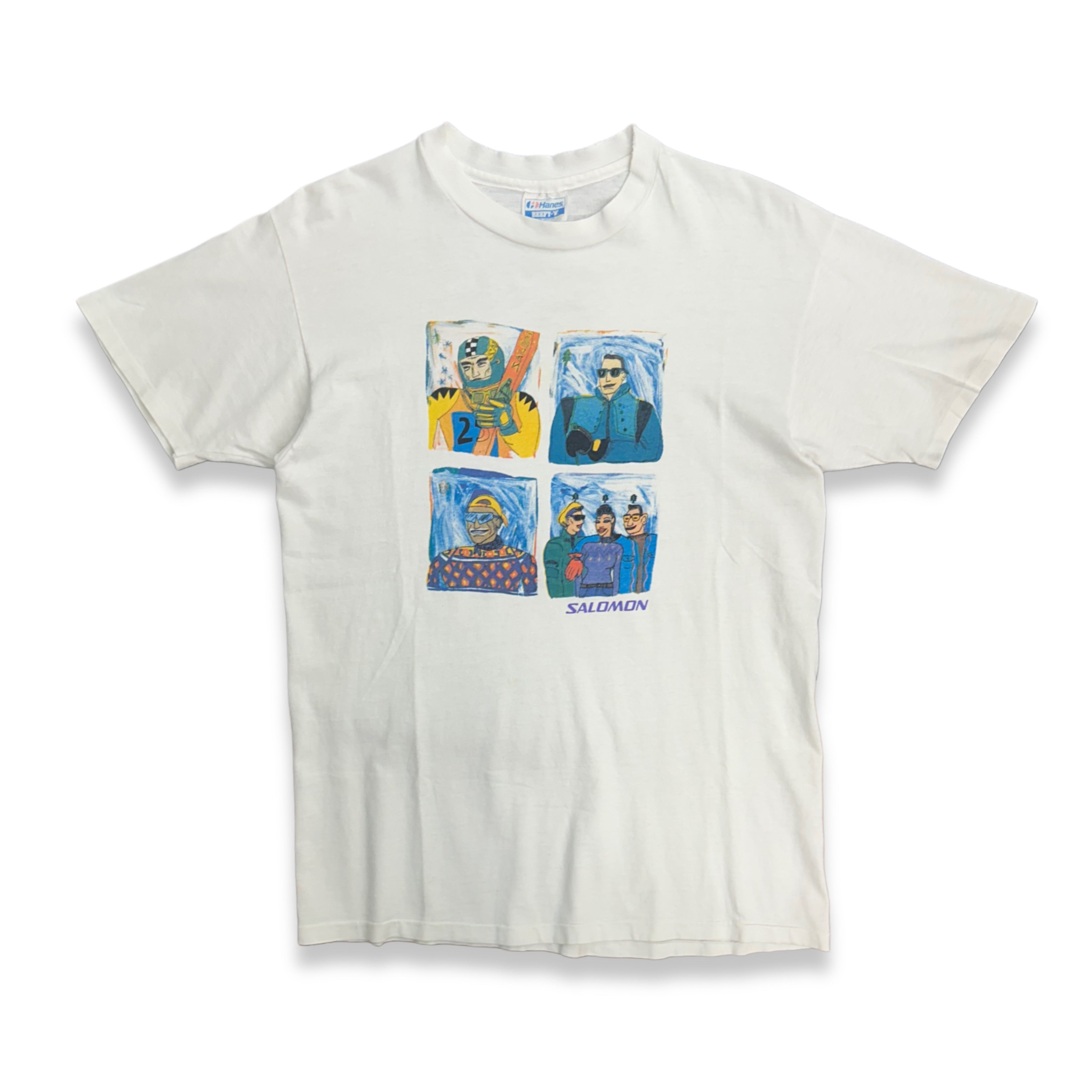 [L] Late 80s SALOMON Ski Cartoon Tee – wengerball vintage
