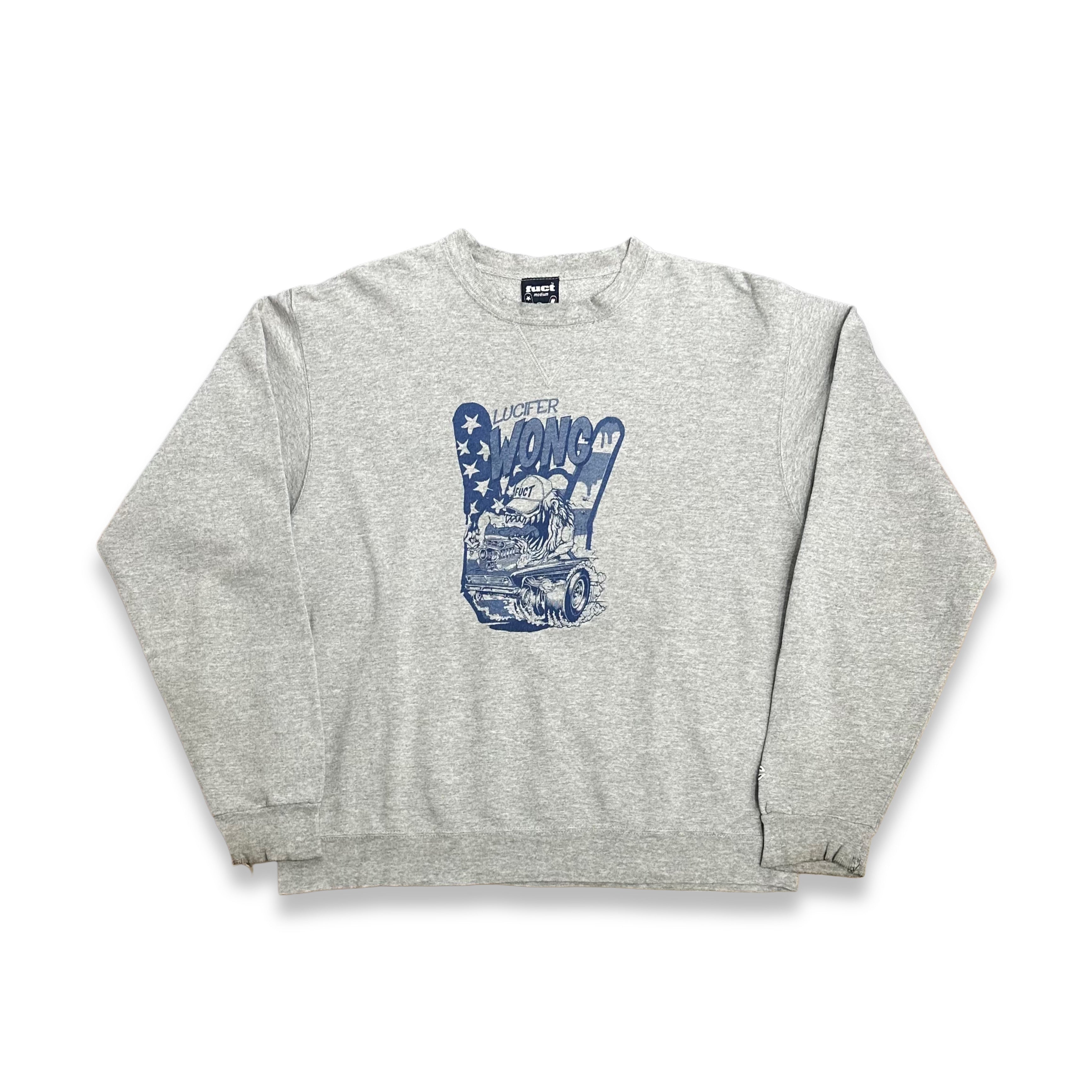 [M] late 90s Fuct Lucifer Hand sign Sweatshirt – wengerball vintage